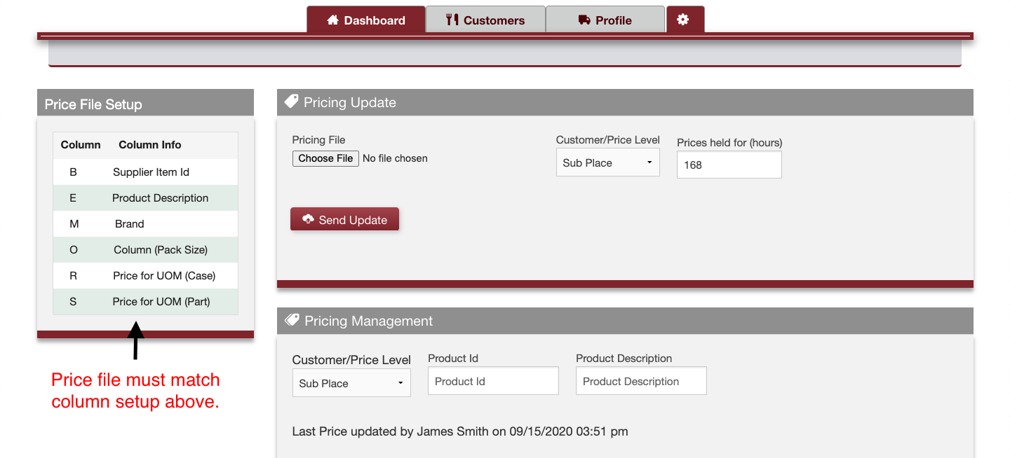Sending customer price updates – MyOrderPlacer Support
