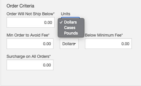 Setting up default order minimums – MyOrderPlacer Support